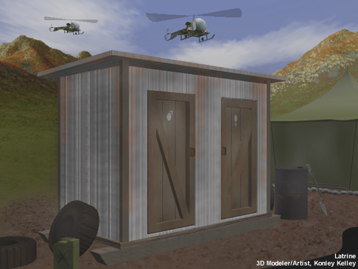 The camp latrine The camp latrine