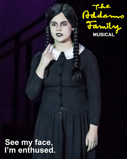 Katie Kelley as Wednesday in Addams Family Musical