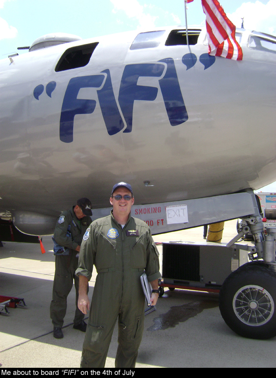 Flying in the CAF's B-29 "FIFI" on tour July 31 to August 8, 2011